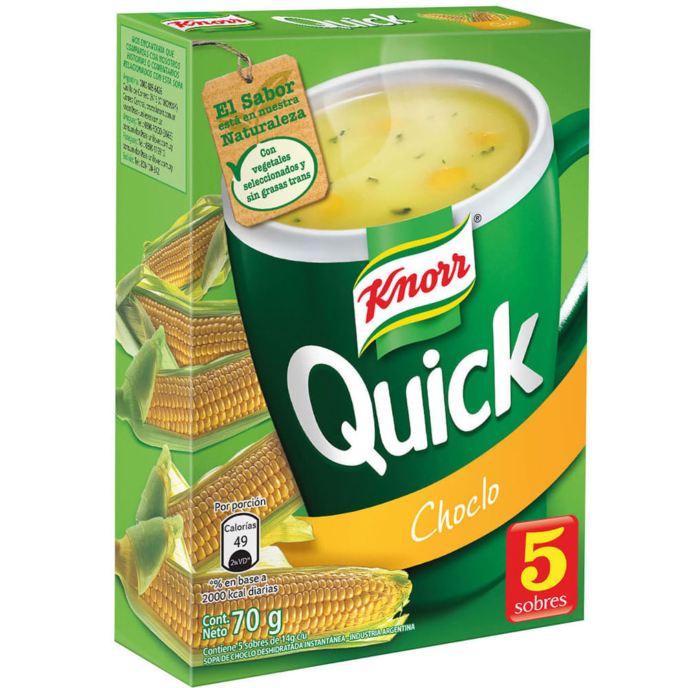 Sopa Quick Knorr X 5 Unidades Choclo