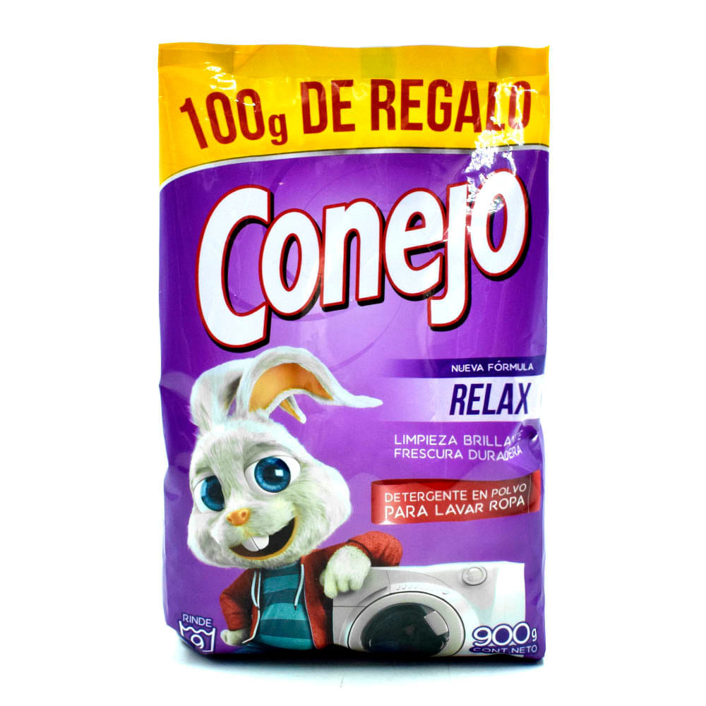 Jabon En Polvo Conejo De 800 Gr Relax + 100 Gr Gratis Jabon En Polvo Conejo De 800 Gr Relax + 100 Gr Gratis