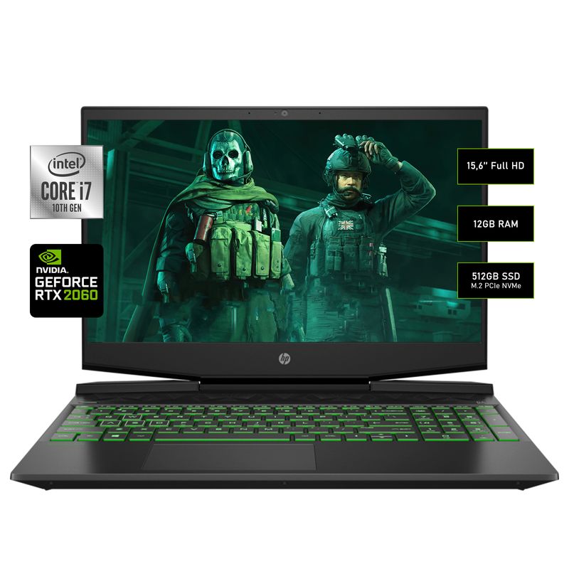 Notebook Hp Gamer Nueva I7 12gb 512ssd 15.6' Fhd Rtx 2060