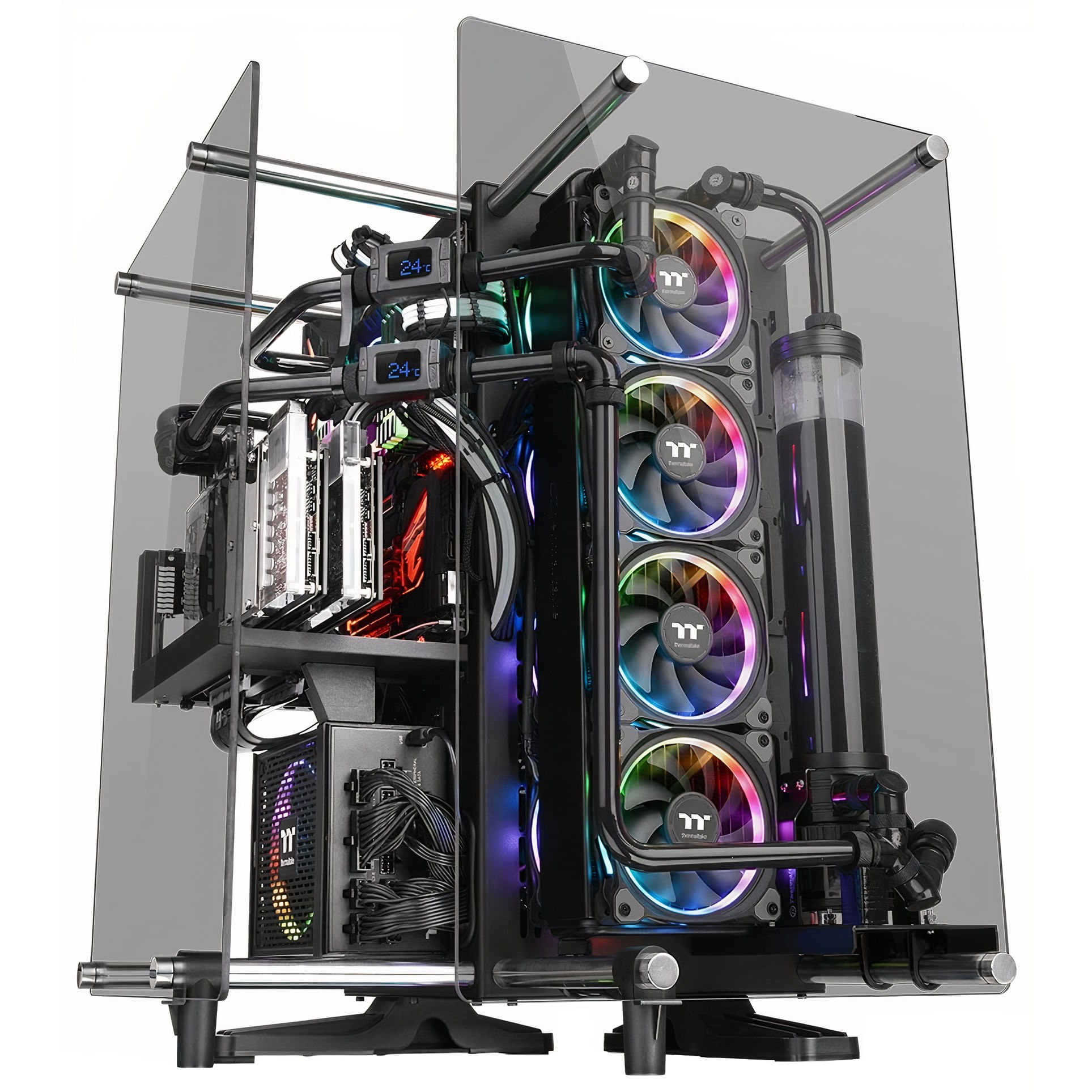 Gabinete Abierto Gamer Thermaltake Core P90 TG - Modding