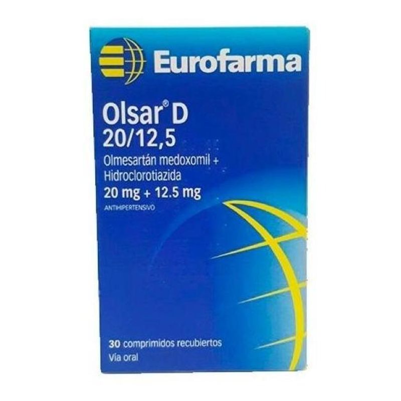 Olsar D 20 Mg/12.5 Mg 30 Comprimidos