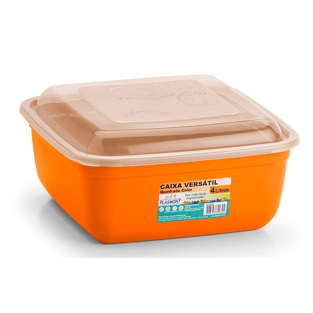 Tupper Plastico Rectangular 4 Litros Libre Bpa Grupo Dos