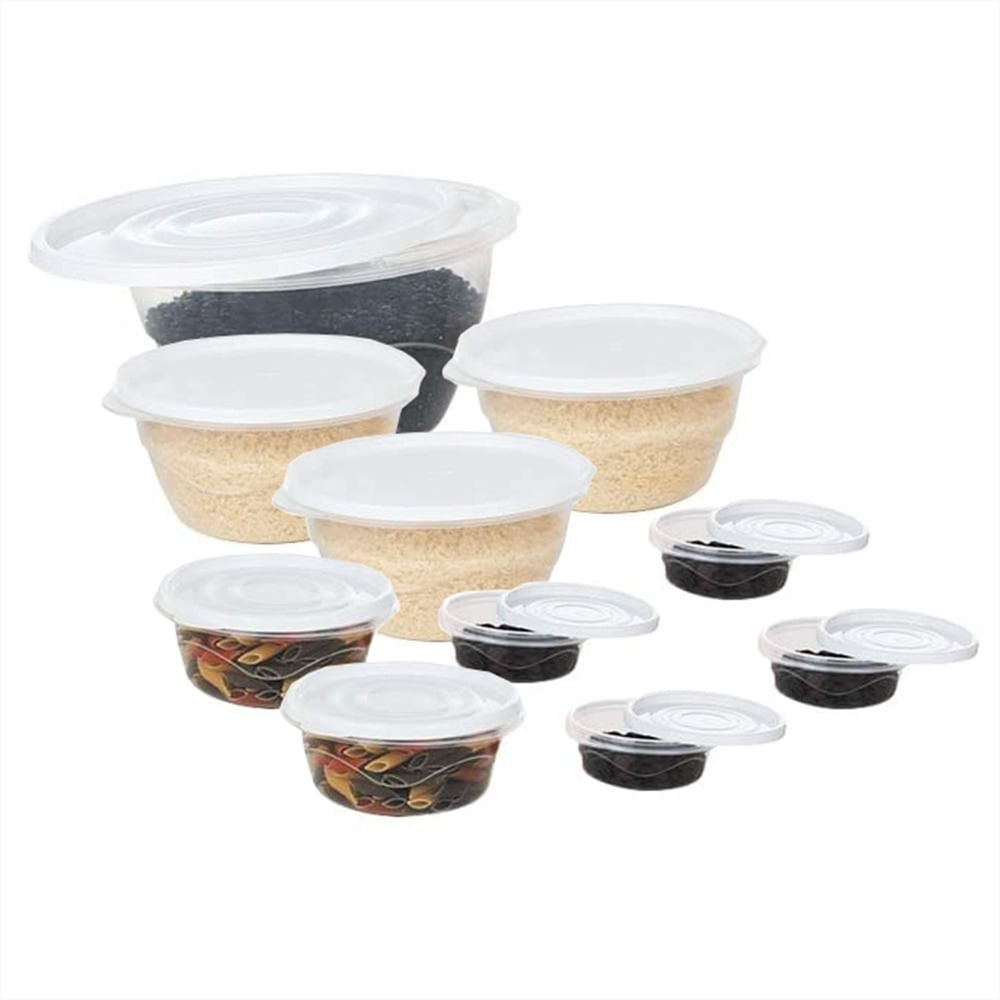 Juego De Tupper 10 Piezas Plastico Bpa Free Grupo Dos