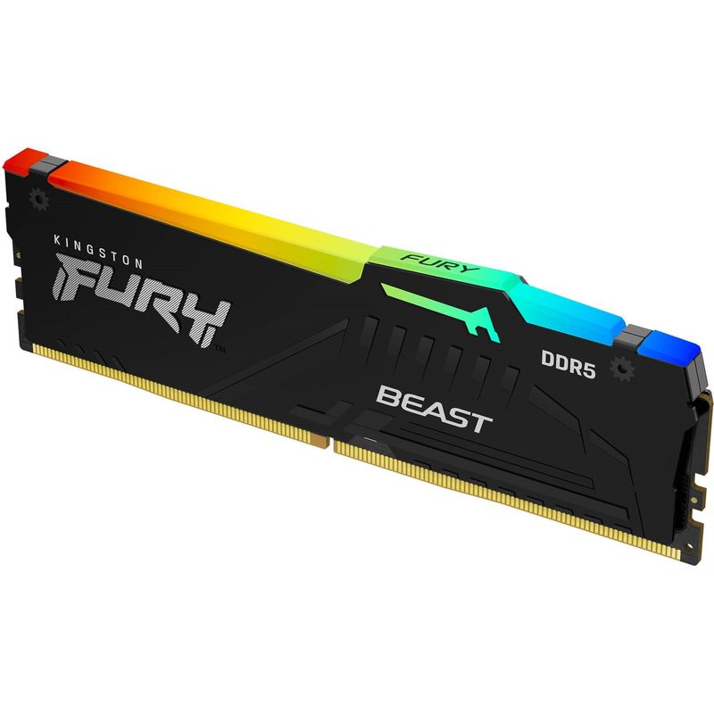 Memoria RAM DDR5 6000 16 GB Kingston FURY Beast RGB Memoria RAM DDR5 6000 16 GB Kingston FURY Beast RGB