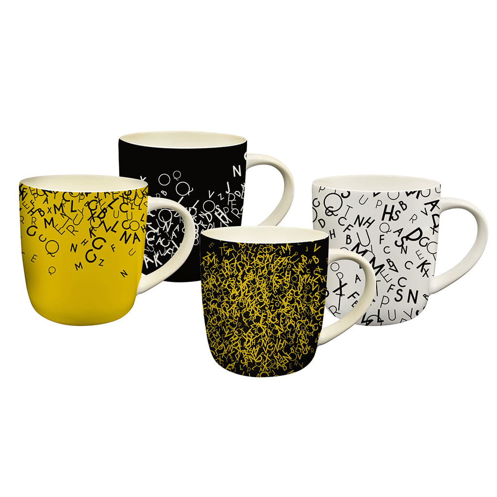 Mug Bombe 340ml Letras Diseños Surtidos
