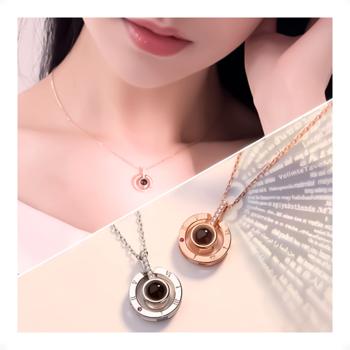 Collar Te Amo En Mas De 97 Idiomas Proyección