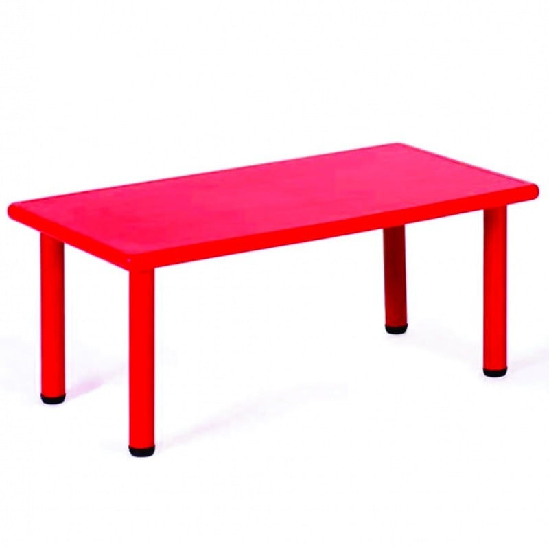Mesa de plástico rectangular Roja 120 X 60 X 50