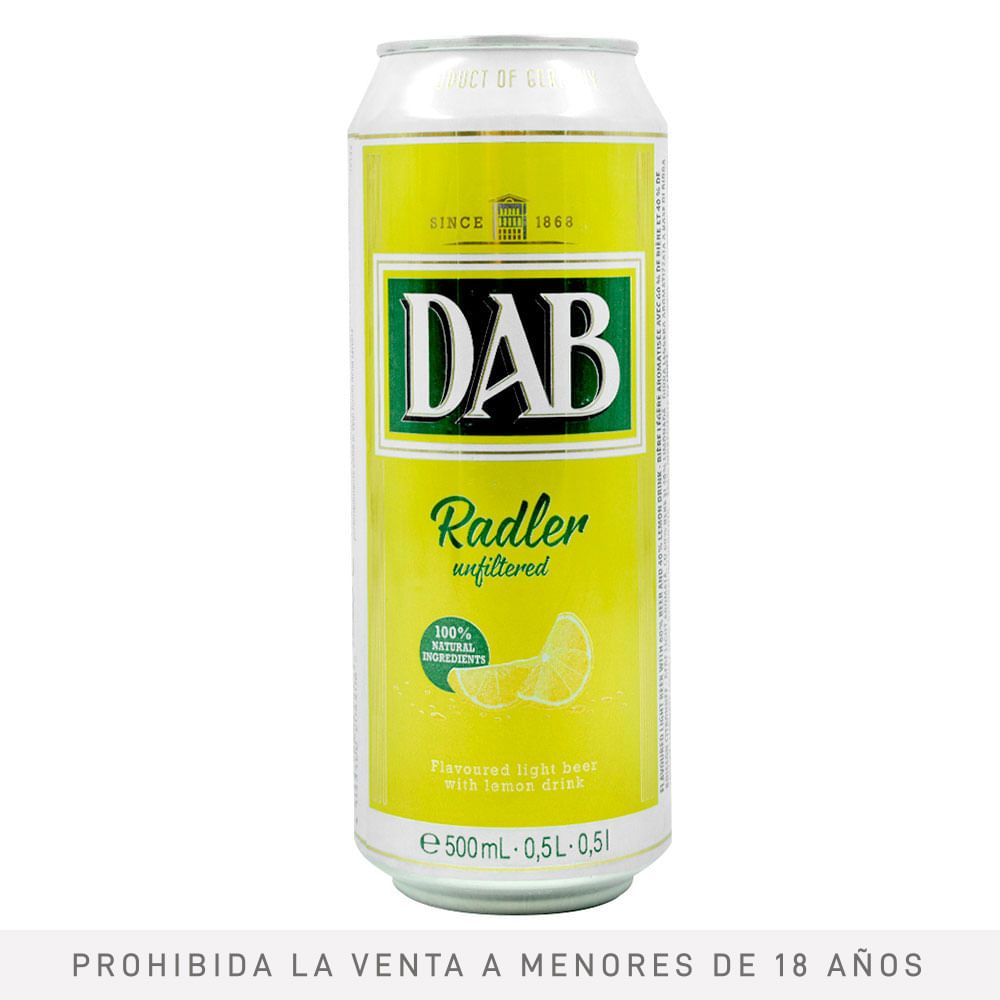 Cerveza Dab Con Limon Radler Lata 500 Ml