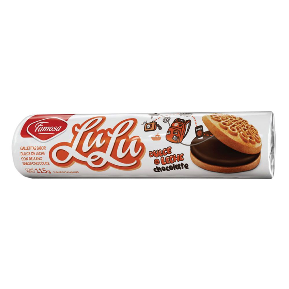 Galletas Rellenas Lu Lu Dulce De Leche Y Chocolate 115 G